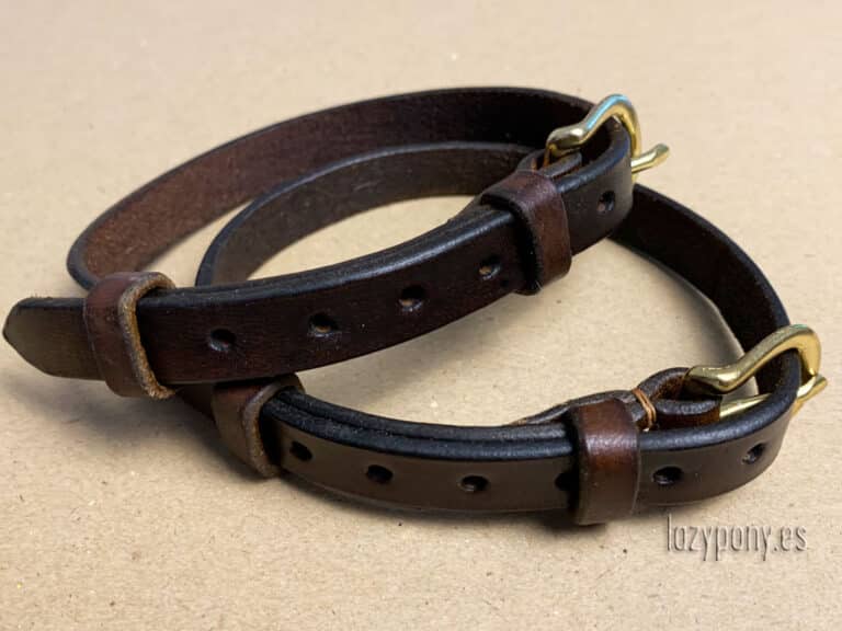Leather lead rope with chain Lazypony