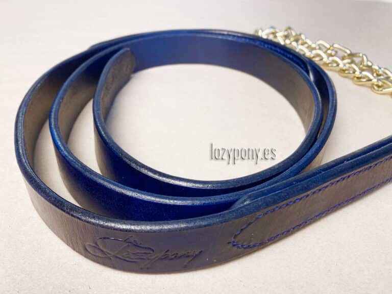 Leather lead rope with chain Lazypony
