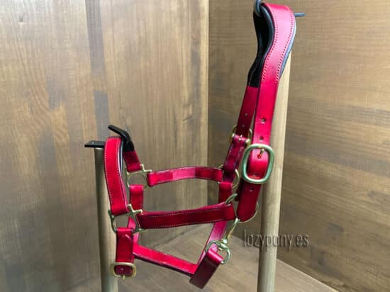 Anatomic leather horse halter Lazypony