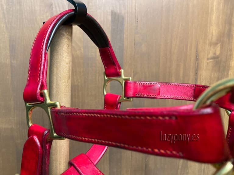 Anatomic leather horse halter Lazypony