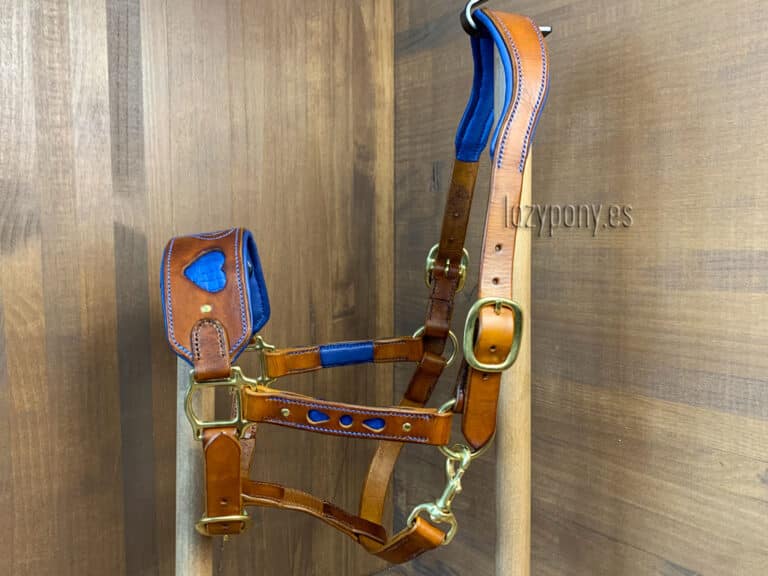 Anatomic leather halter Heart Lazypony
